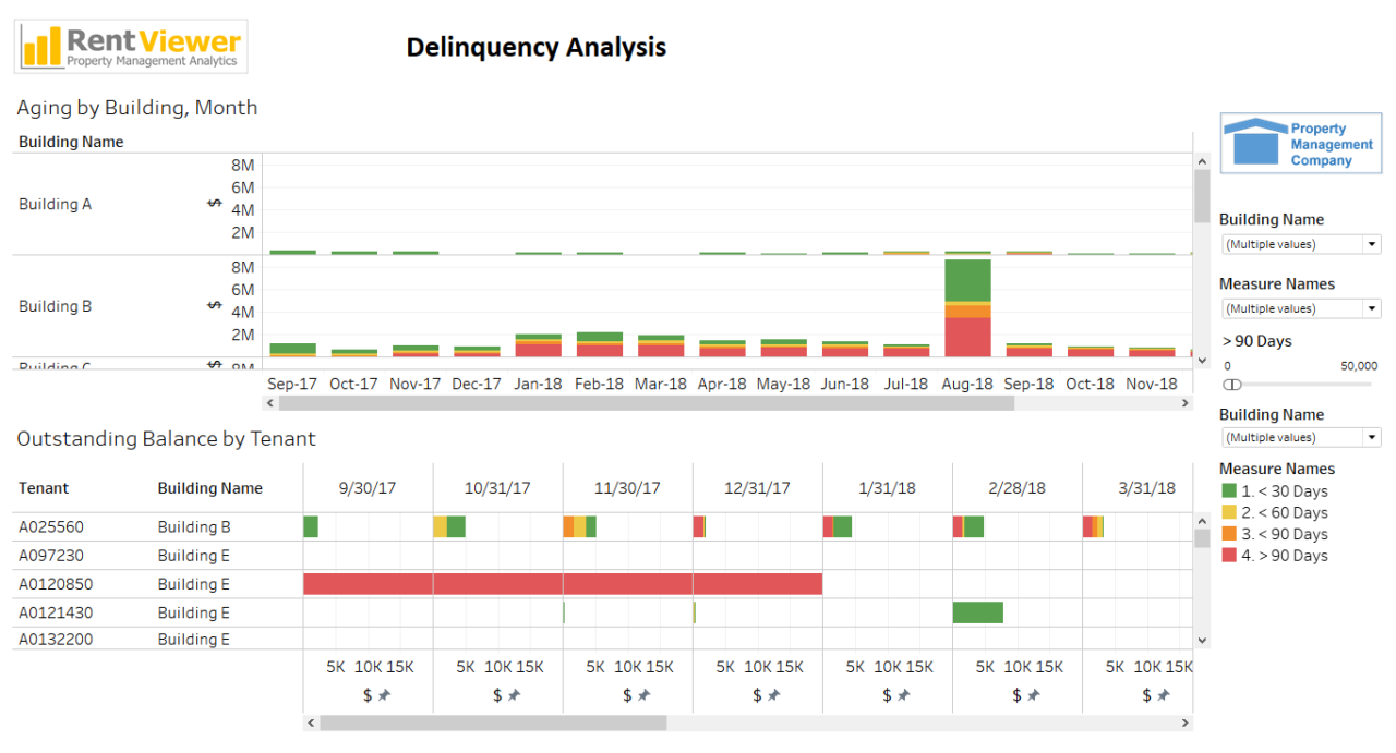 RV04 – Delinquency Analysis For Property Management - RentViewer