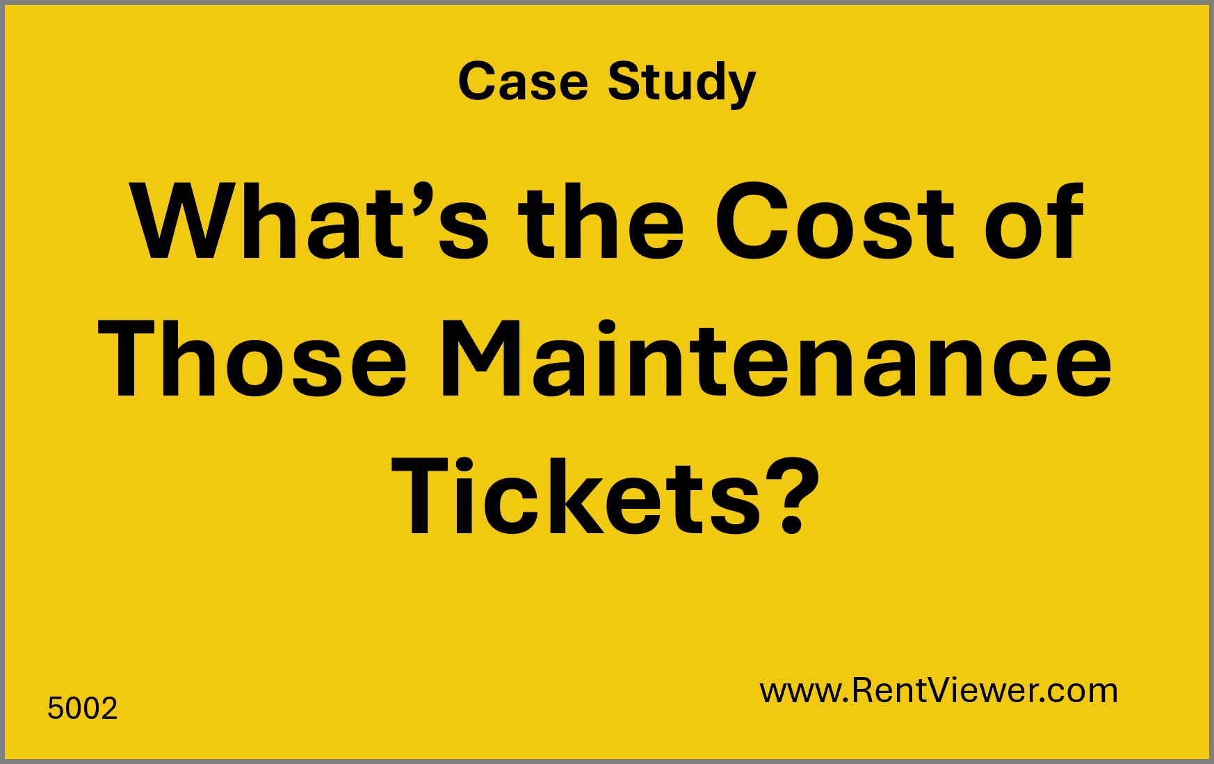 Maintenance Work Order Cost Visibility Case Study